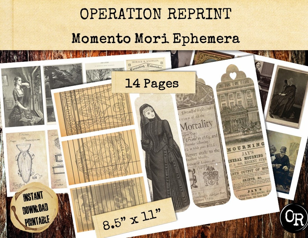 Gothic Ephemera, Momento Mori Vintage Victorian Ephemera Add On ...