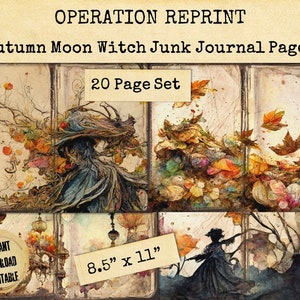 Autumn Moon Witch Junk Journal 20 Pages of Witchy Lunar Witchcore ...
