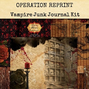 Vampire Junk Journal Kit 20 Pages, Gothic Grunge, PDF and JPEG Digital ...