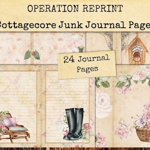 Cottagecore Lifestyle Junk Journal Kit Pages 24 Pages Grandmacore ...