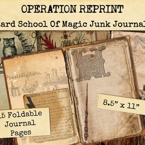 Wizarding School Junk Journal Kit 22 Pages of Magic, PDF and JPEG ...