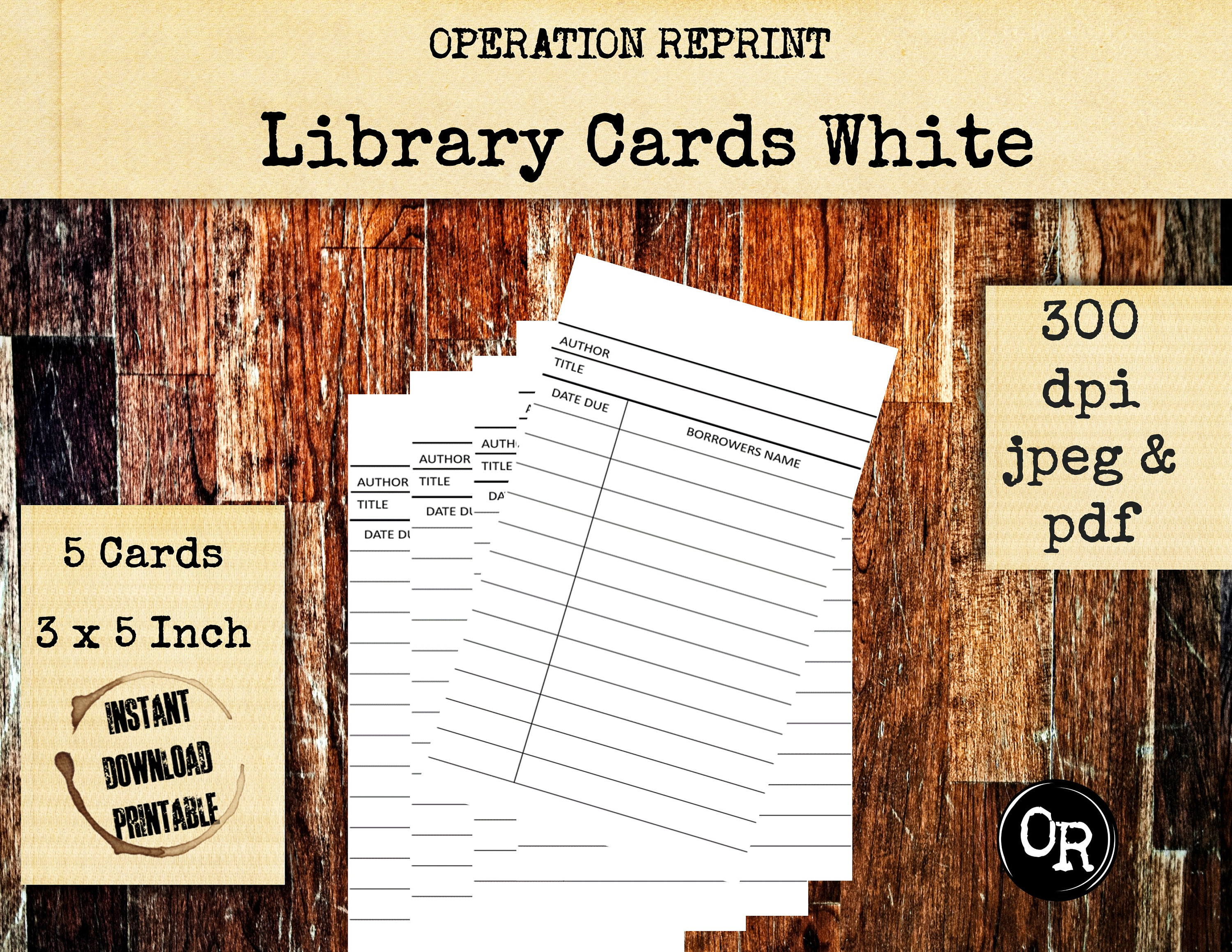 Paper Ephemera Paper Old Look Library Lending Card Junk Journal ...