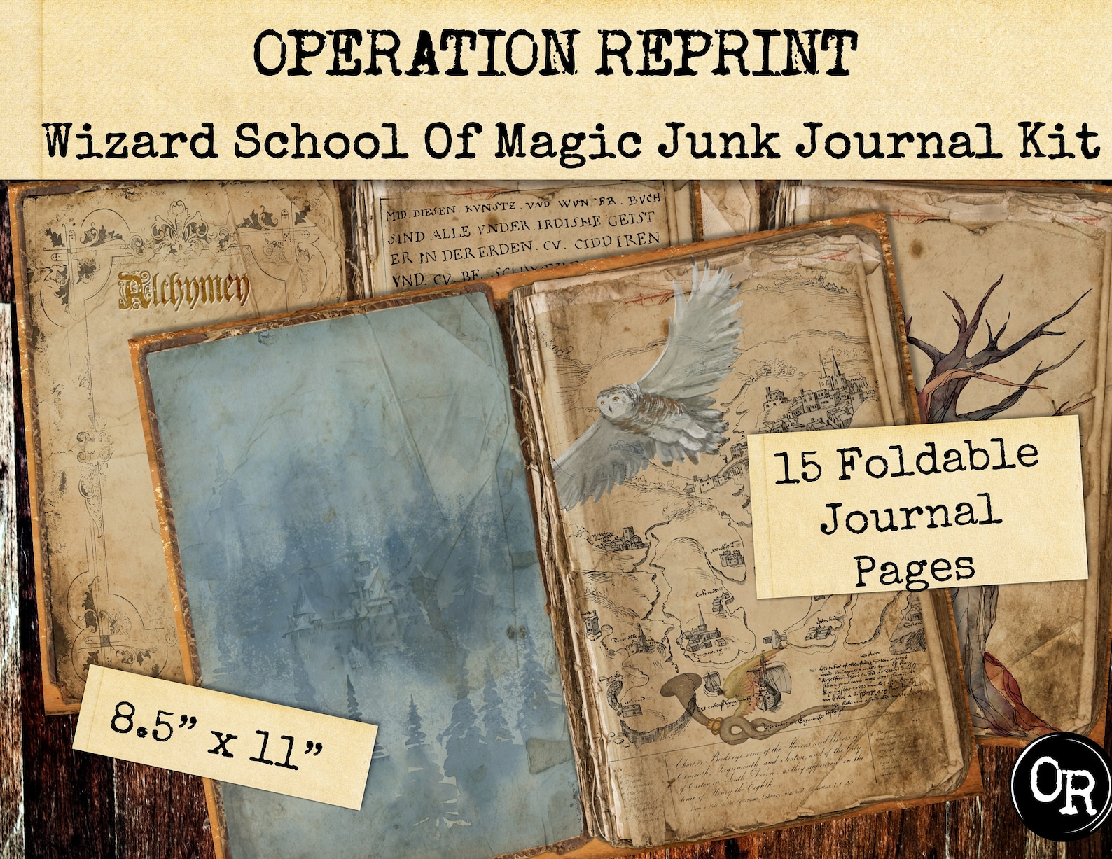 Wizarding School Junk Journal Kit 22 Pages of Magic PDF and - Etsy