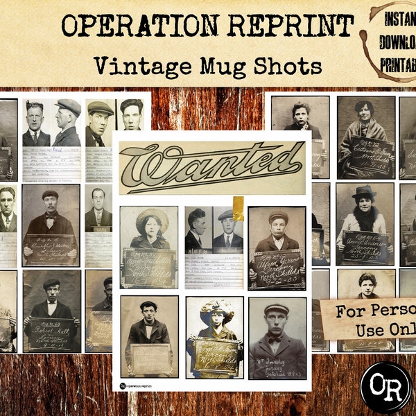 Vintage Mugshots Cards - Etsy