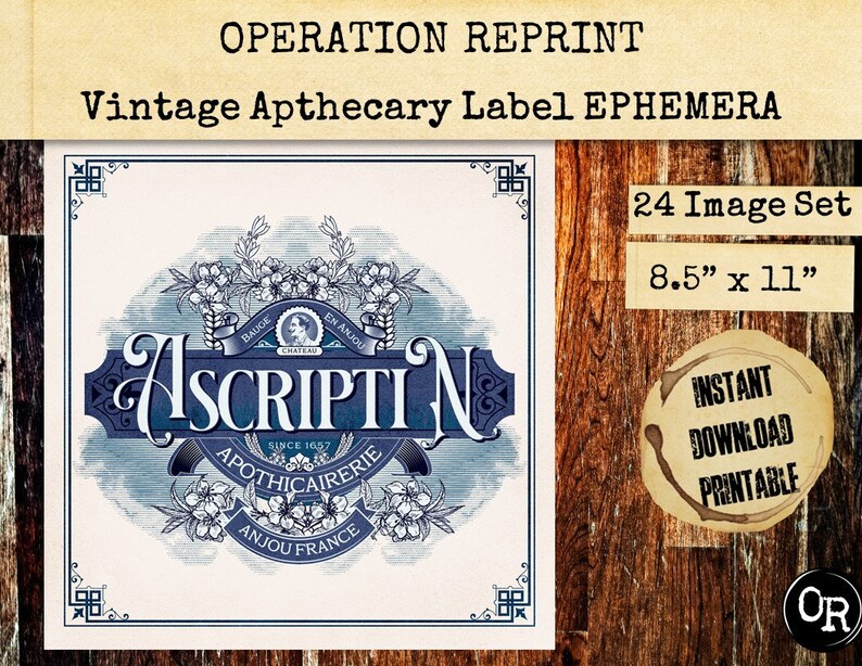Ancient Theme FRENCH Apothecary Labels Ephemera for Apothecary - Etsy