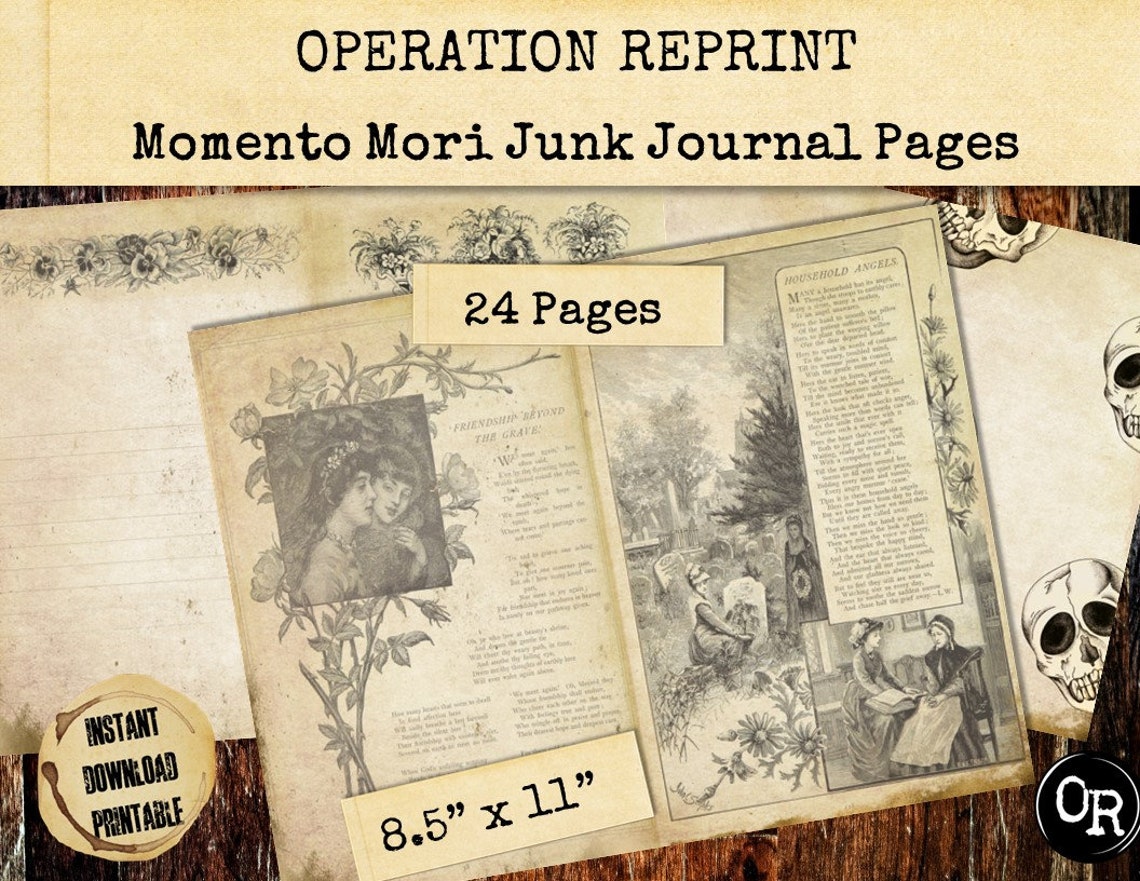 Momento Mori Vintage Victorian Junk Journal Pages Undertaker - Etsy