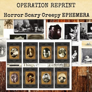 Scary Creepy Horror Ephemera. 128 Images Murder Newspaper, Macabre ...