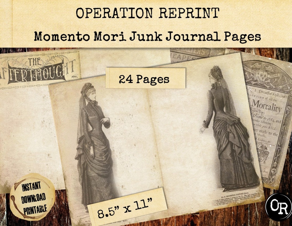 Momento Mori Vintage Victorian Junk Journal Pages Undertaker - Etsy