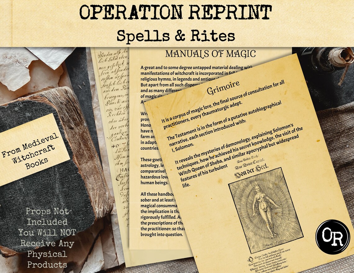 Grimoire Pages, Spell Book, Witch Journal, Witchcraft Printable ...