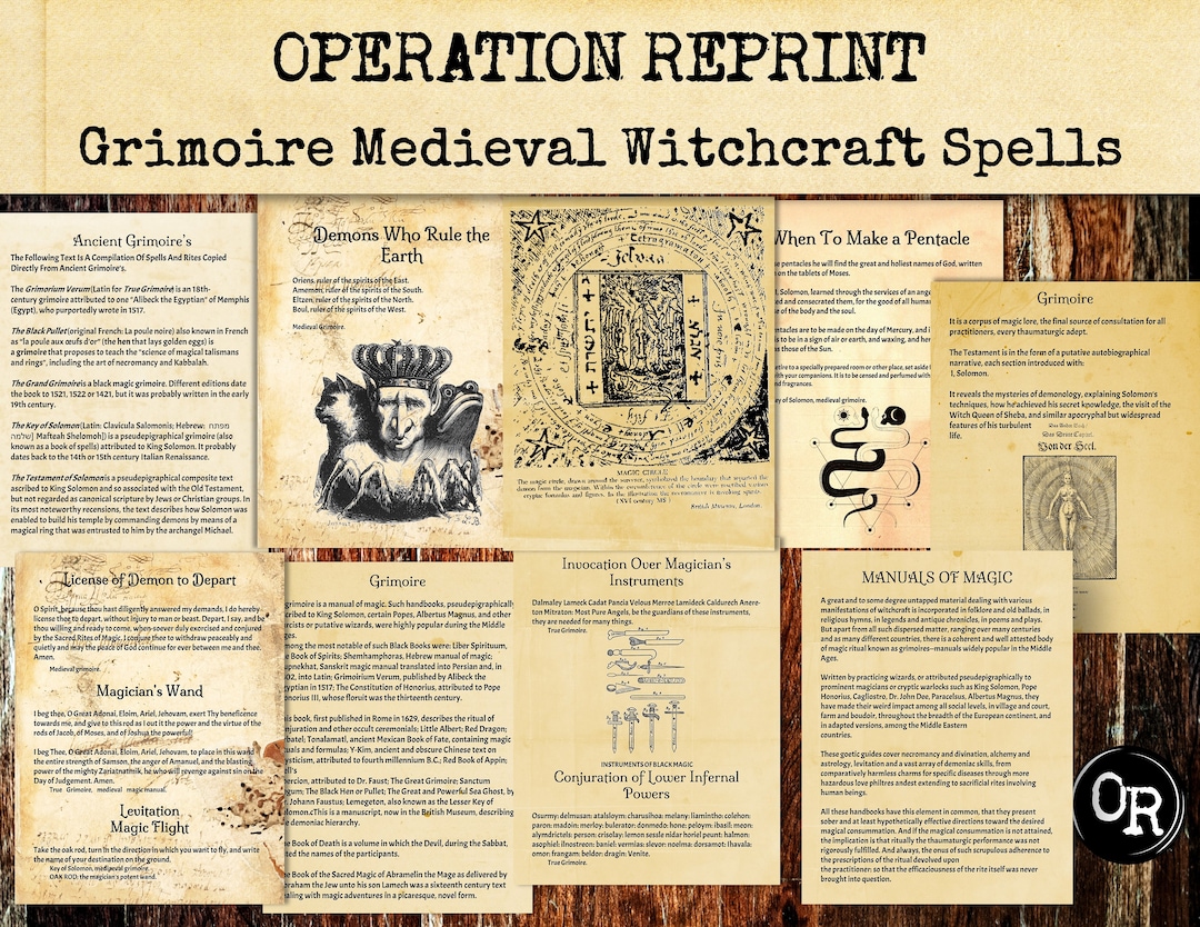 Grimoire Pages, Spell Book, Witch Journal, Witchcraft Printable ...
