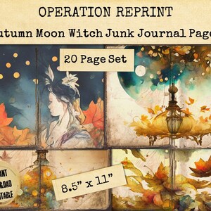Autumn Moon Witch Junk Journal 20 Pages of Witchy Lunar Witchcore ...