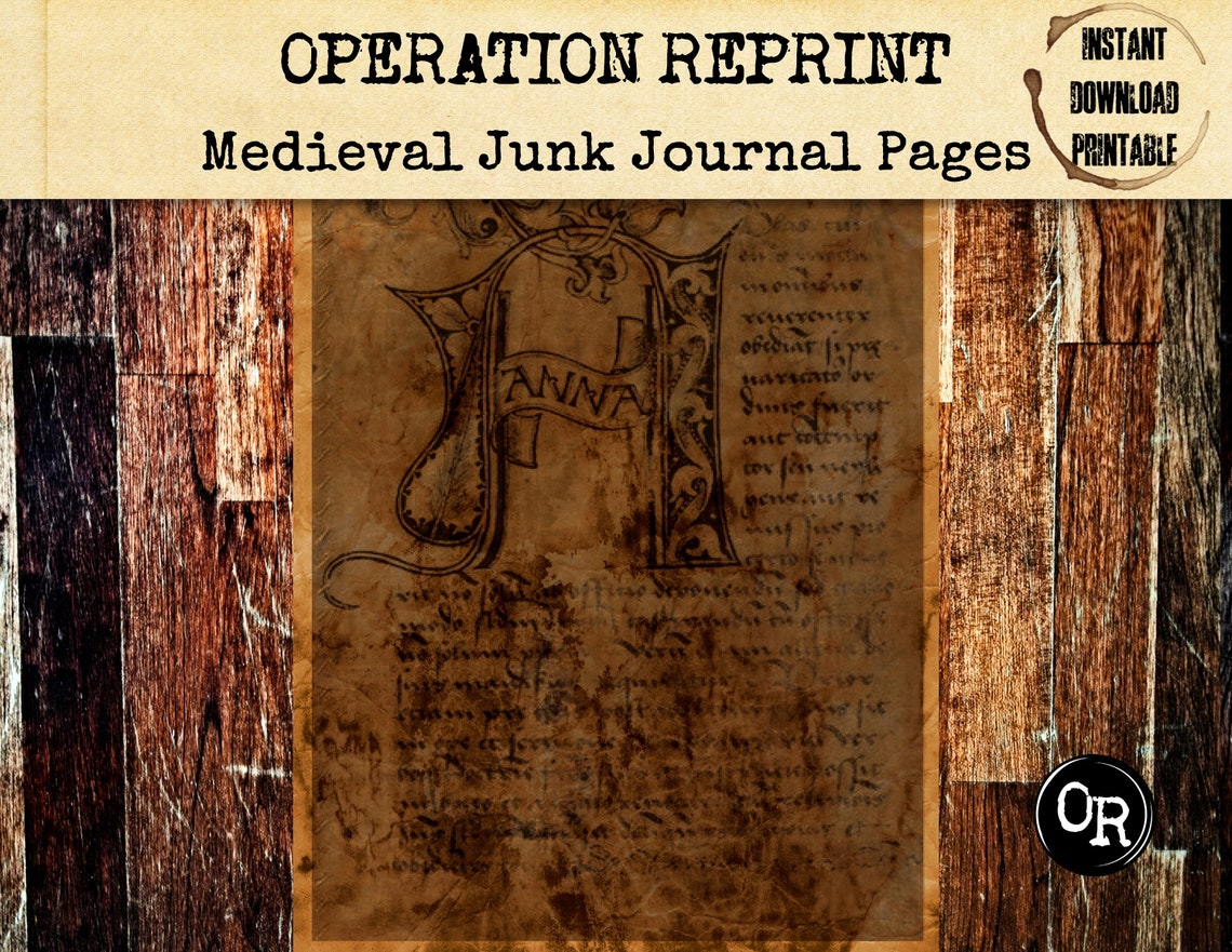 Ancient Junk Journal Pages Medieval Ephemera Paper Fantasy - Etsy