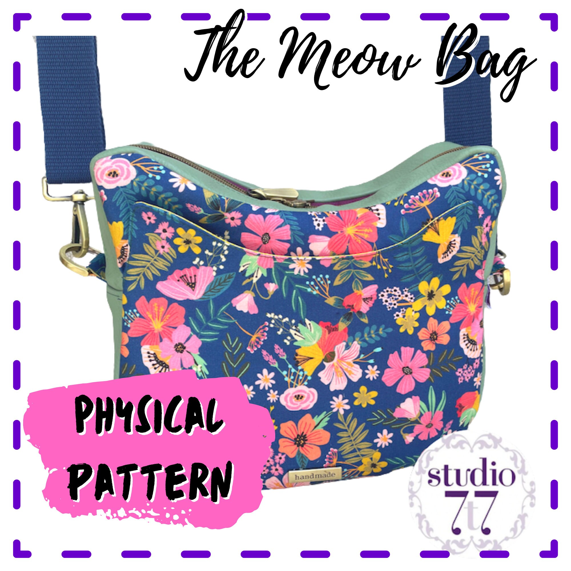 CAT Bag Cross Body Bag Sewing Pattern, Projector Files, SVGS the Meow ...
