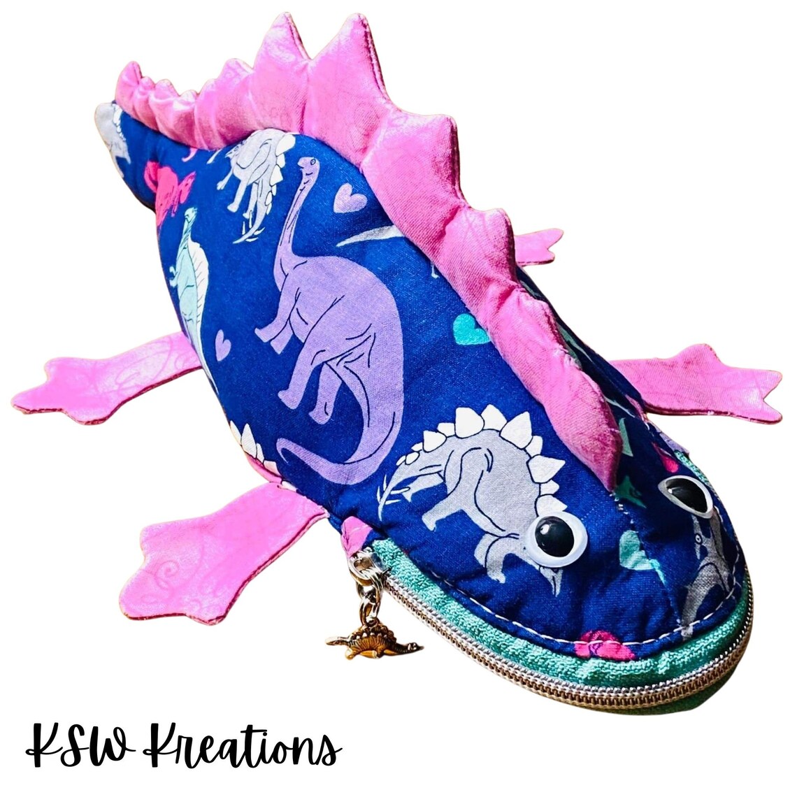 Dino Pencil Case Tutorial and Pattern - Etsy