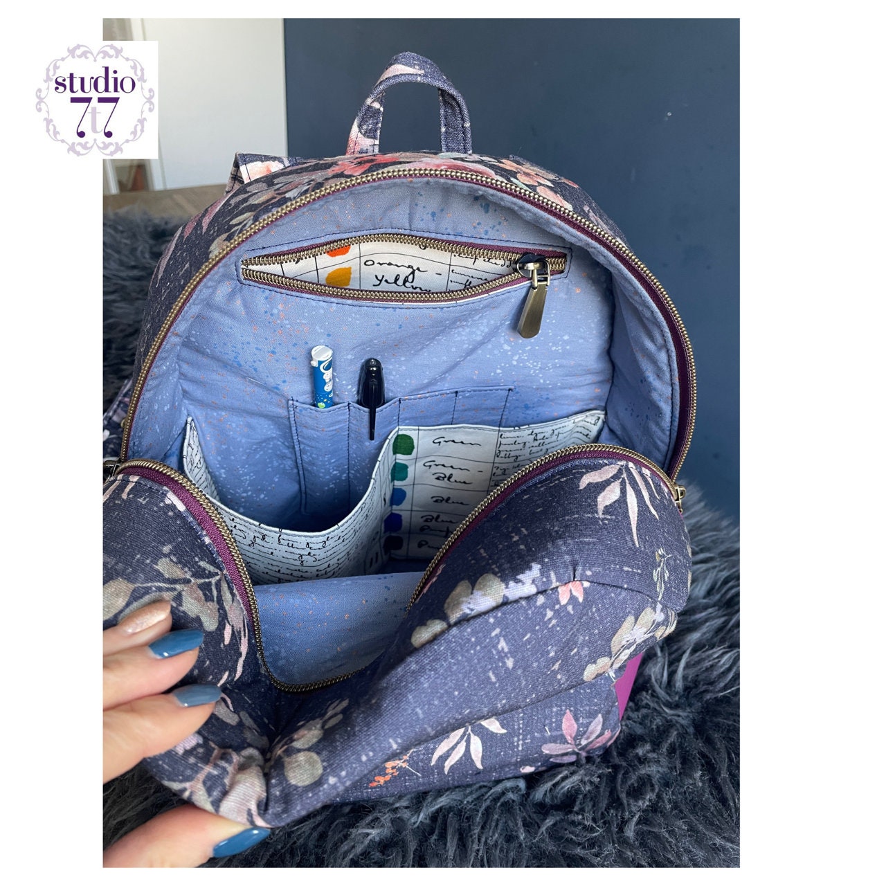 Luna Backpack Pattern Bag Sewing Pattern, No Binding PDF, Projector ...