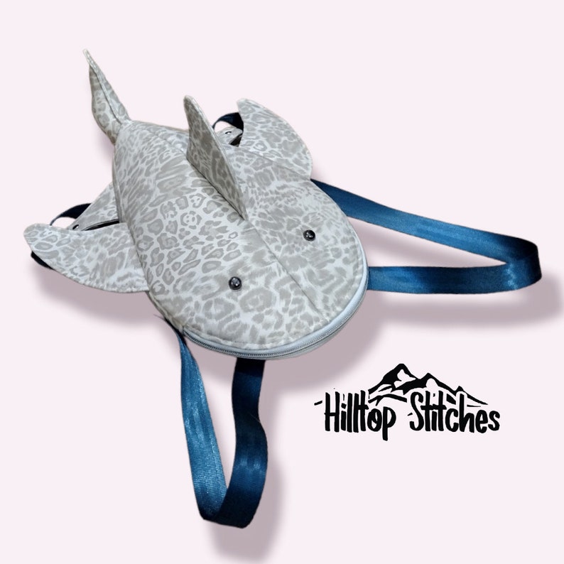 Shark Backpack Bag Sewing Pattern - PDF, Video, Projector Files & SVGS ...
