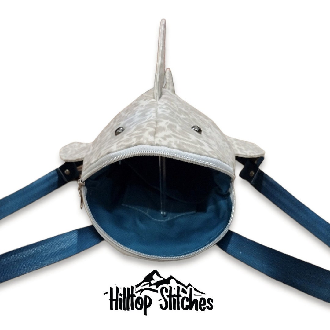 Shark Backpack Bag Sewing Pattern - PDF, Video, Projector Files & SVGS ...