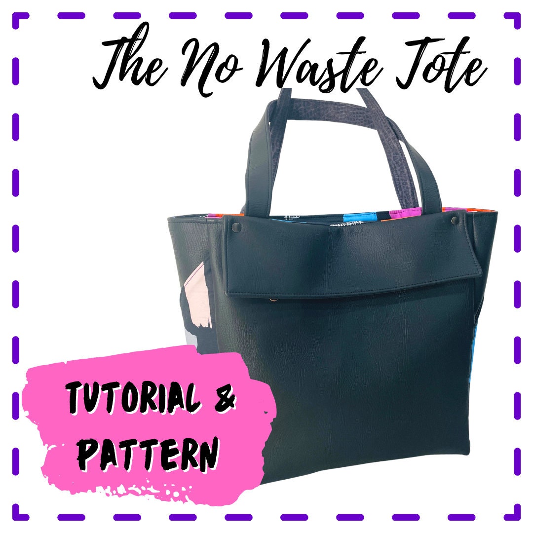 Tote Bag With No Waste Sewing Pattern - PDF, Projector Files & SVGS - Etsy
