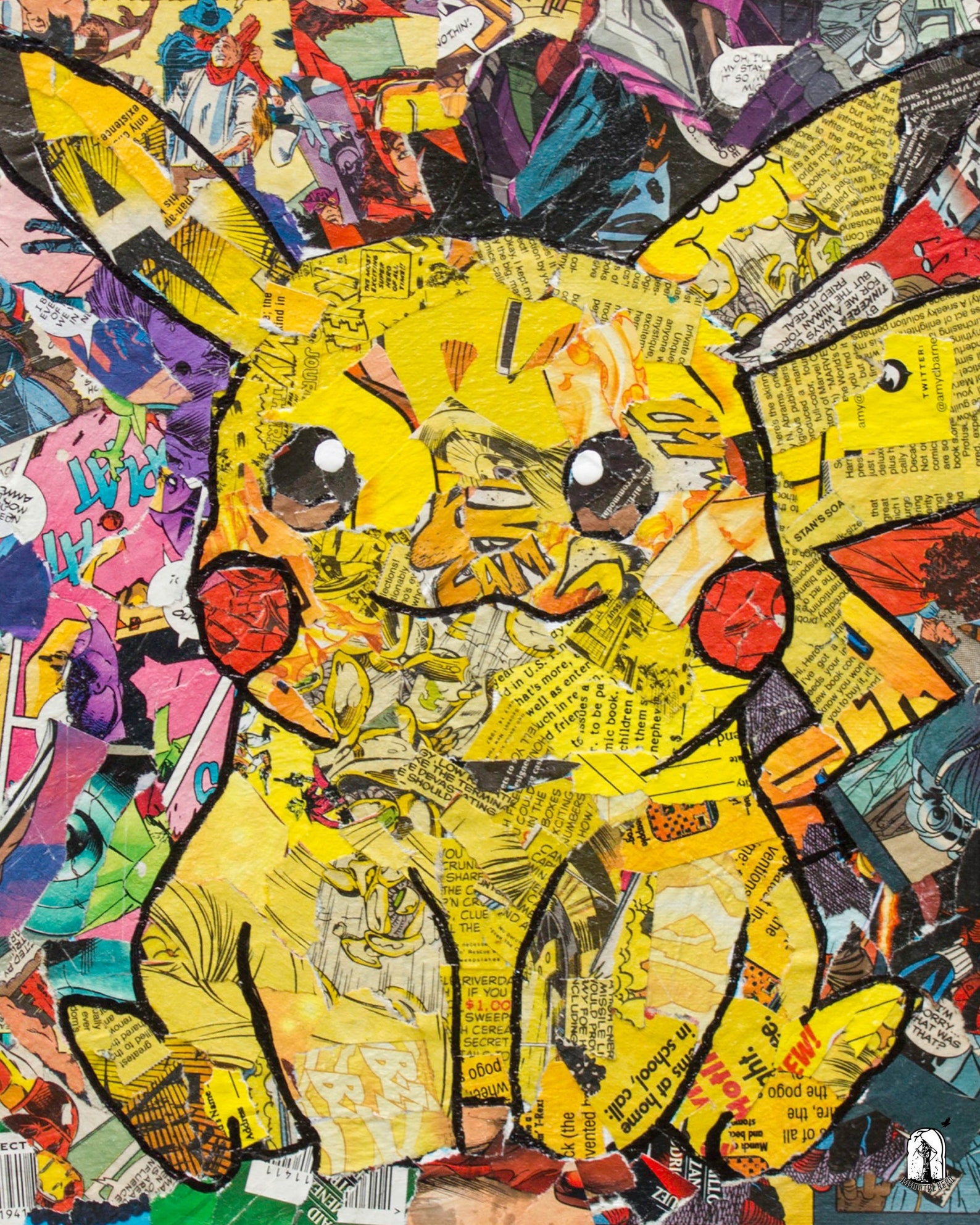 Pokemon Pikachu Analog Comic Collage Print - Etsy