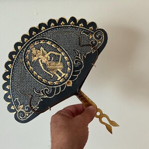 Antique Indonesian Hand Fan With Carved Horn Handle - Etsy