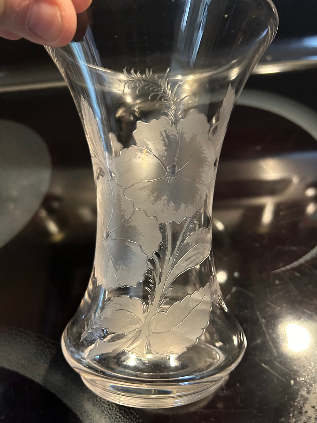 Dorflinger Kalana Pansy Vase - Etsy