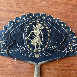 Antique Indonesian Hand Fan With Carved Horn Handle - Etsy