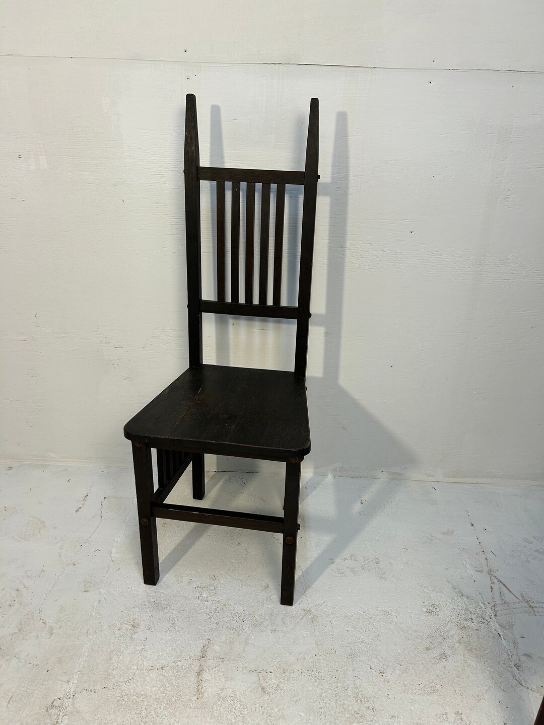 Arts and Crafts Oak Chair by Cushman - Etsy