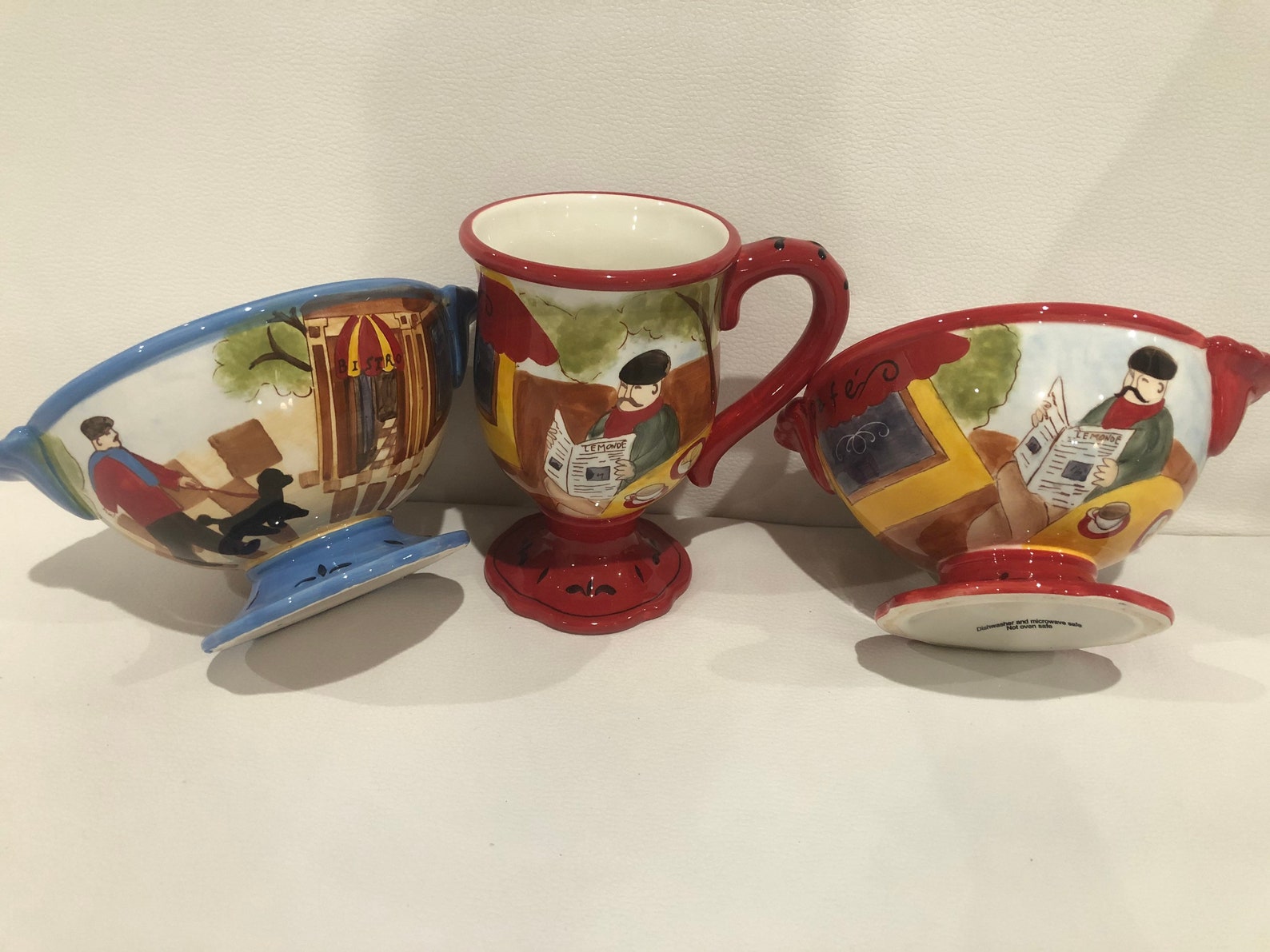 Jennifer Brinley Bistro Cafe Soup Bowls & Mug | Etsy