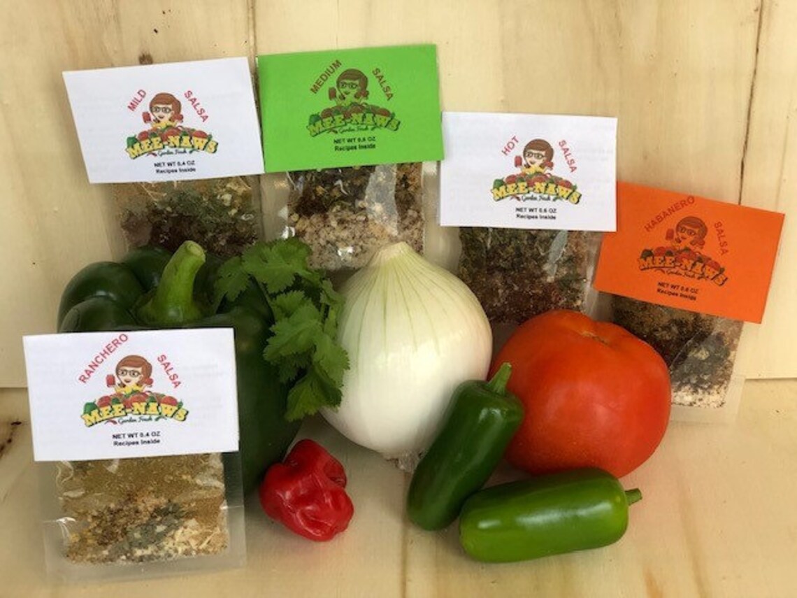 Gourmet Salsa Spice Mix Packets: Ranchero, Mild, Medium, Hot, Habanero ...