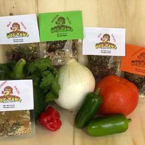 Gourmet Salsa Spice Mix Packets: Ranchero, Mild, Medium, Hot, Habanero ...
