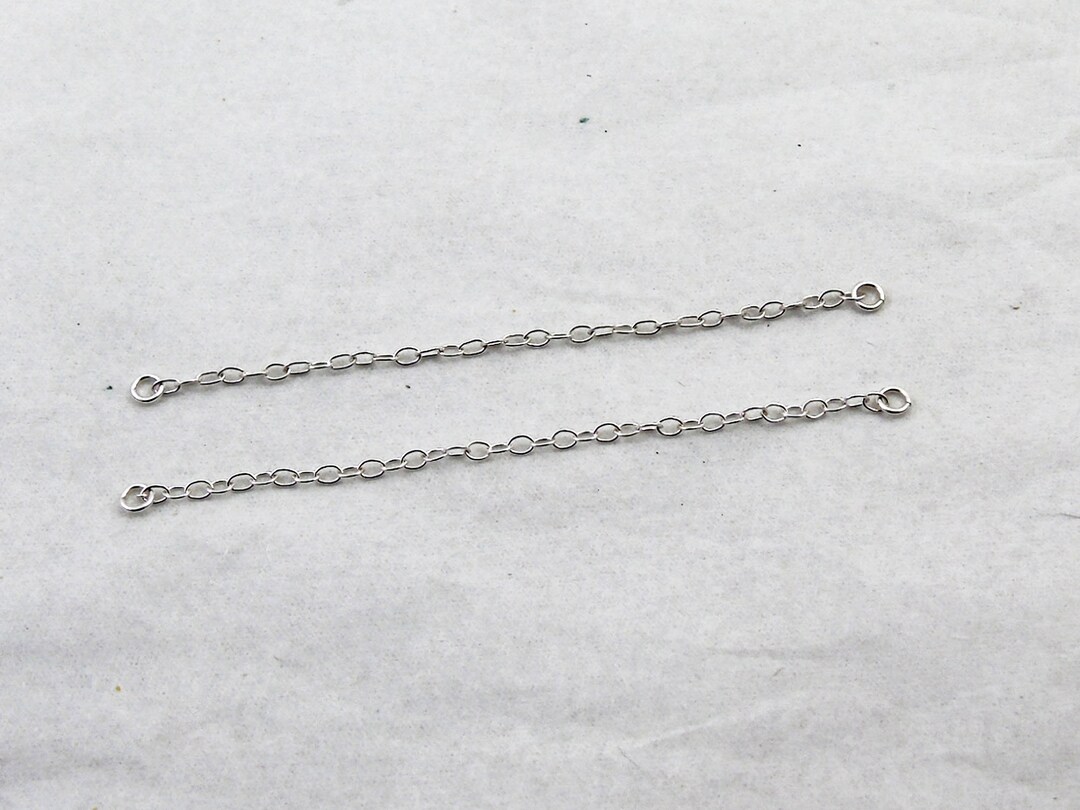 Sterling Silver Safety Chain for Bracelet, Recycled Sterling Silver ...