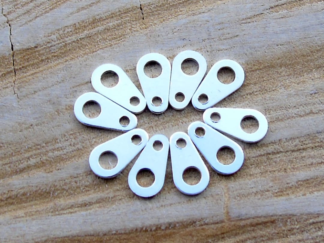 Recycled Sterling Silver Hallmarking Tags, Jewellery Chain Connectors ...