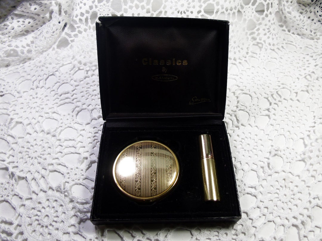 Vintage Stratton Compact and Atomiser Set, Floral Design, Original Box ...