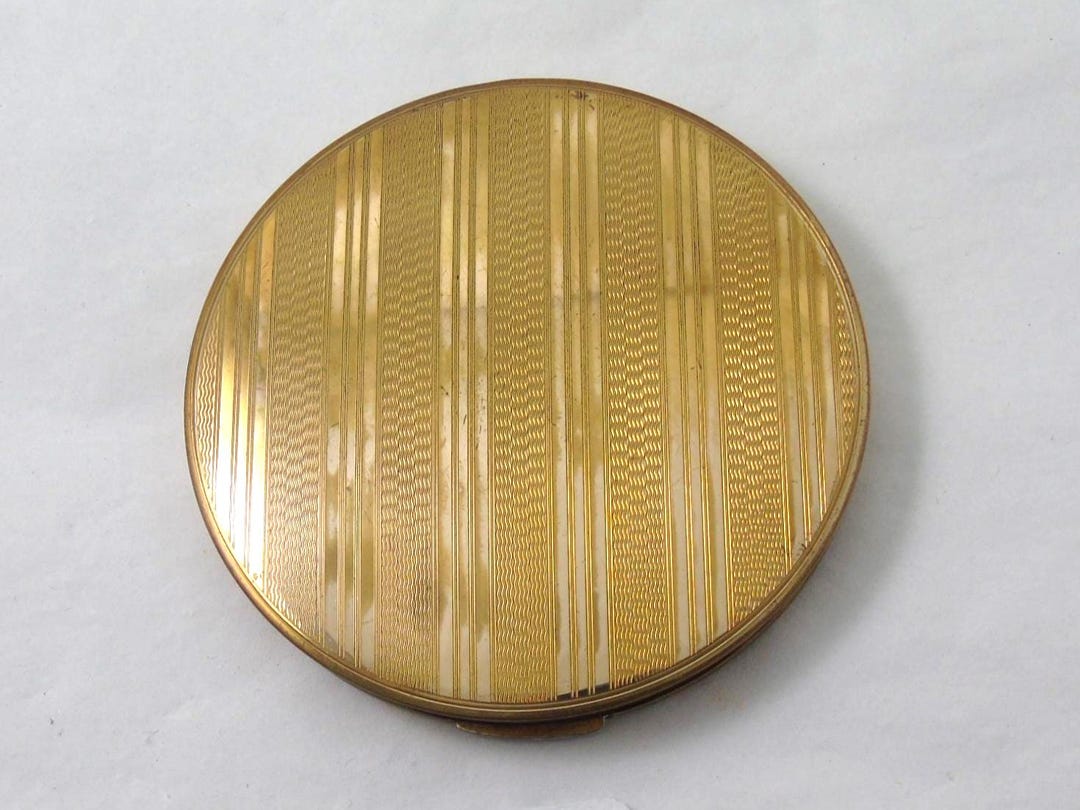 Stratton Gold Powder Compact, Lined Mirror Compact, 1940s - Etsy