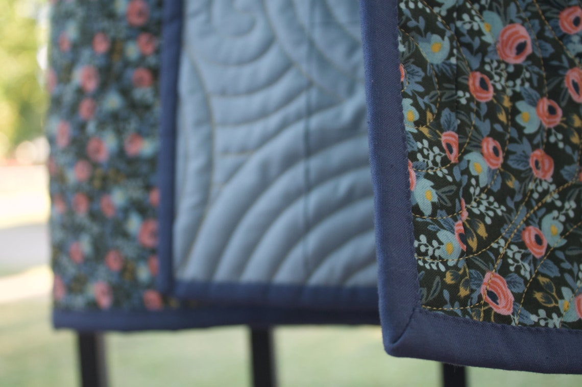 Rifle Paper Company Grow Quilt / Wool Quilt / Spiral Quilt | Etsy