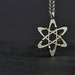 Science Jewelry, 925 Sterling Silver Atom Necklace, Science Necklace ...