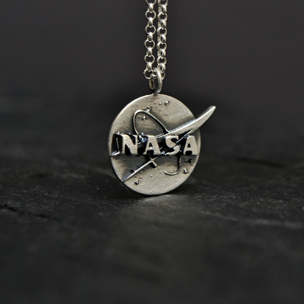 Nasa Silver Necklace - Etsy