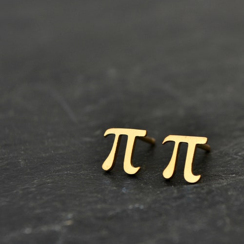 Pi Math Stud Earrings Pi Science Jewelry Geek Nerd Teacher - Etsy