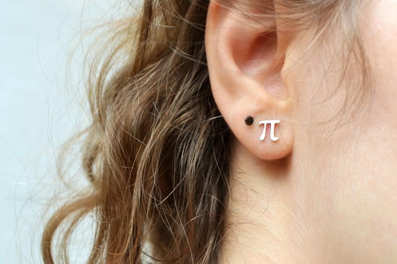 Pi Math Stud Earrings Pi Science Jewelry Geek Nerd Teacher | Etsy
