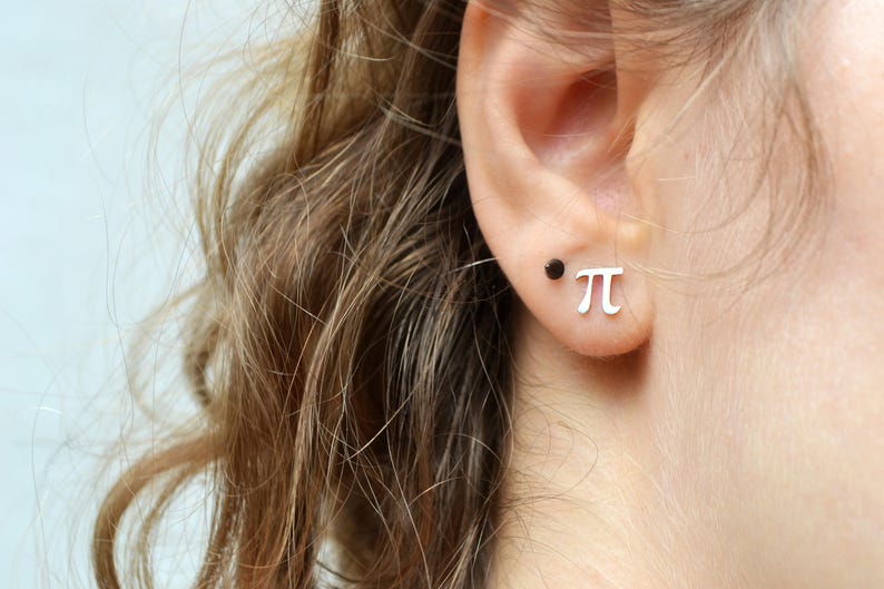 Pi Math Stud Earrings Pi Science Jewelry Geek Nerd Teacher | Etsy