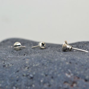 Screw Earrings Unisex Small Tiny 925 Sterling Silver Stud Earrings ...