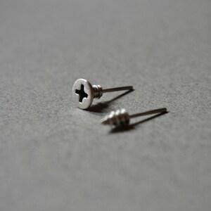 Screw Post Earrings, Unisex Phillips Screw Stud Earrings, Hardware ...