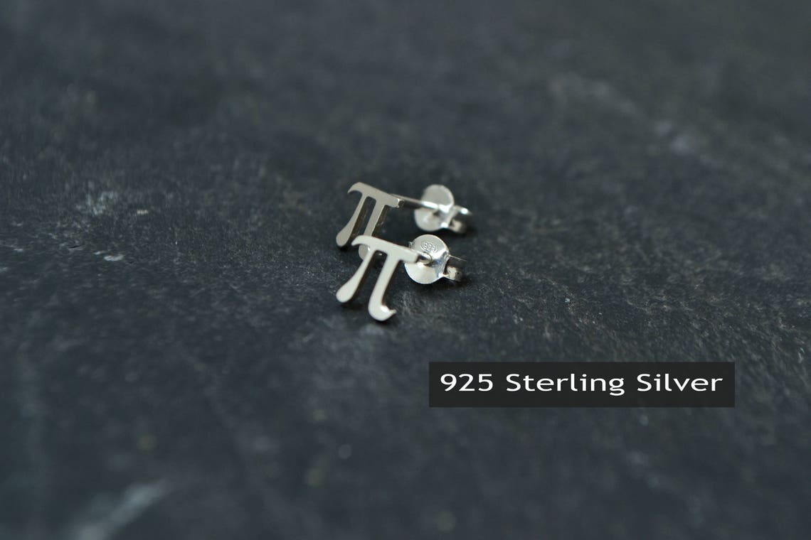 Pi Math Stud Earrings Pi Science Jewelry Geek Nerd Teacher - Etsy