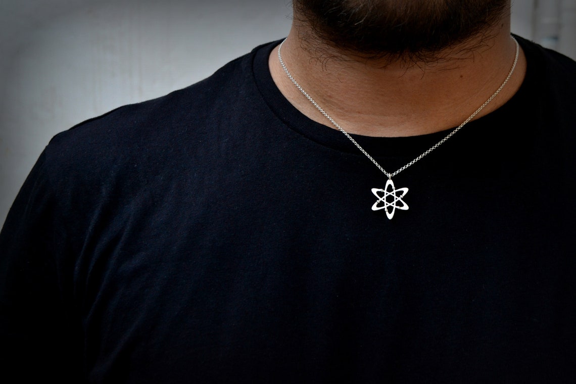 Science Atom Jewelry Science Atom Necklace Electron Physic | Etsy
