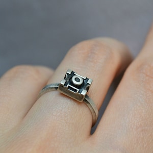 Futuristic Robot Ring 925 Sterling Silver Ring Steampunk Cyberpunk ...