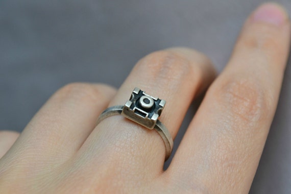 Futuristic Robot Ring 925 Sterling Silver Ring Steampunk - Etsy