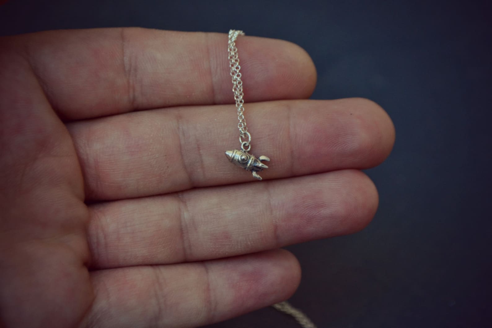 Tiny Space Shuttle Rocket Necklace Jewelry, Spaceship Sci Fi Spacecraft ...