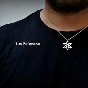 Science Jewelry, 925 Sterling Silver Atom Necklace, Science Necklace ...