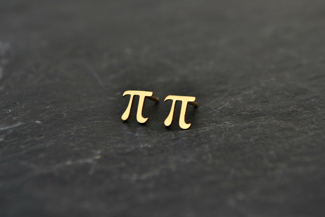 Pi Math Stud Earrings Pi Science Jewelry Geek Nerd Teacher - Etsy