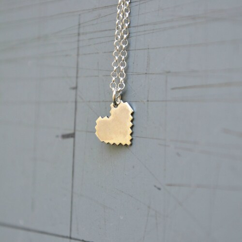 Tiny Pixel Heart Necklace 8 Bit Digital Pixel Heart 925 - Etsy